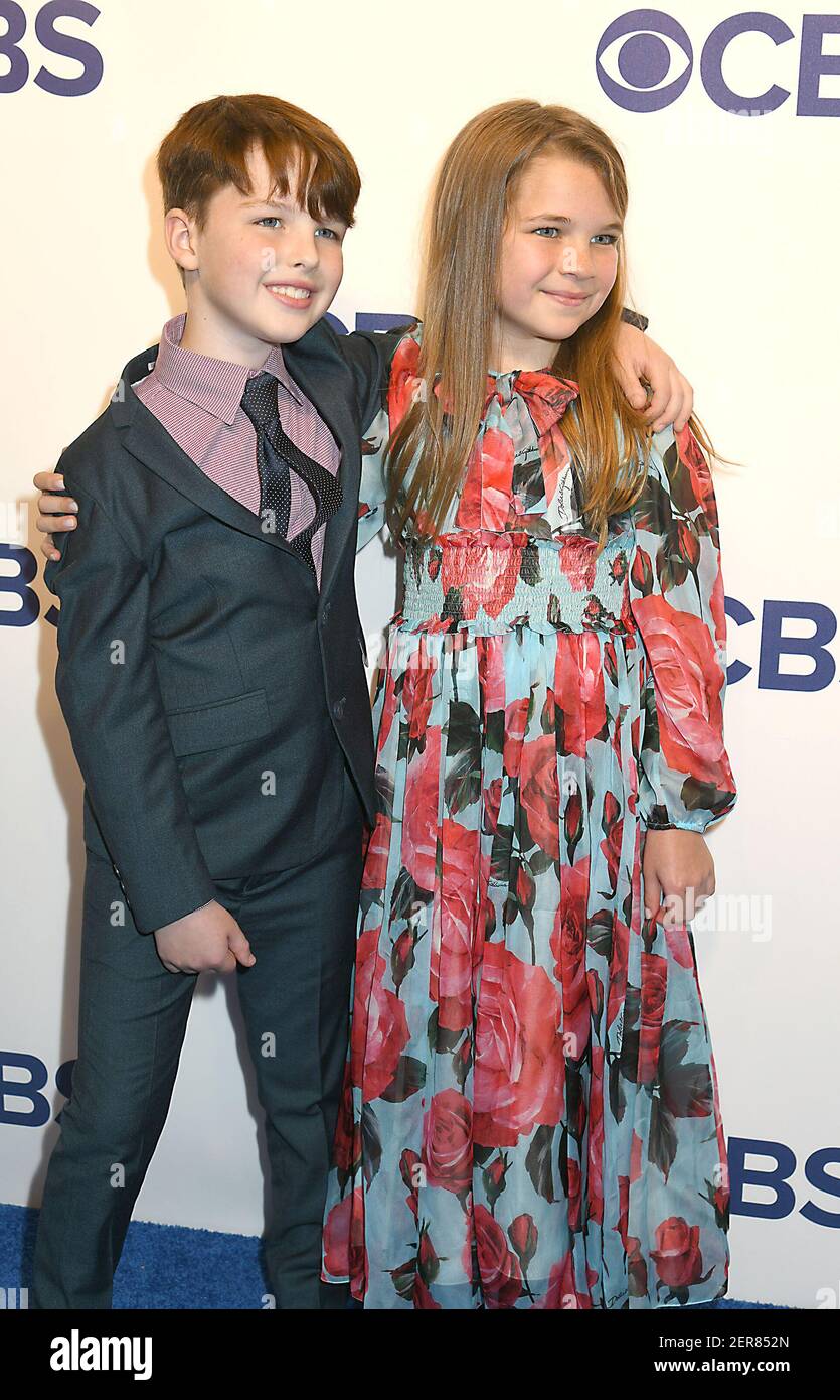 Iain Armitage and Reagan Revord from "Young Sheldon " attends the CBS ...