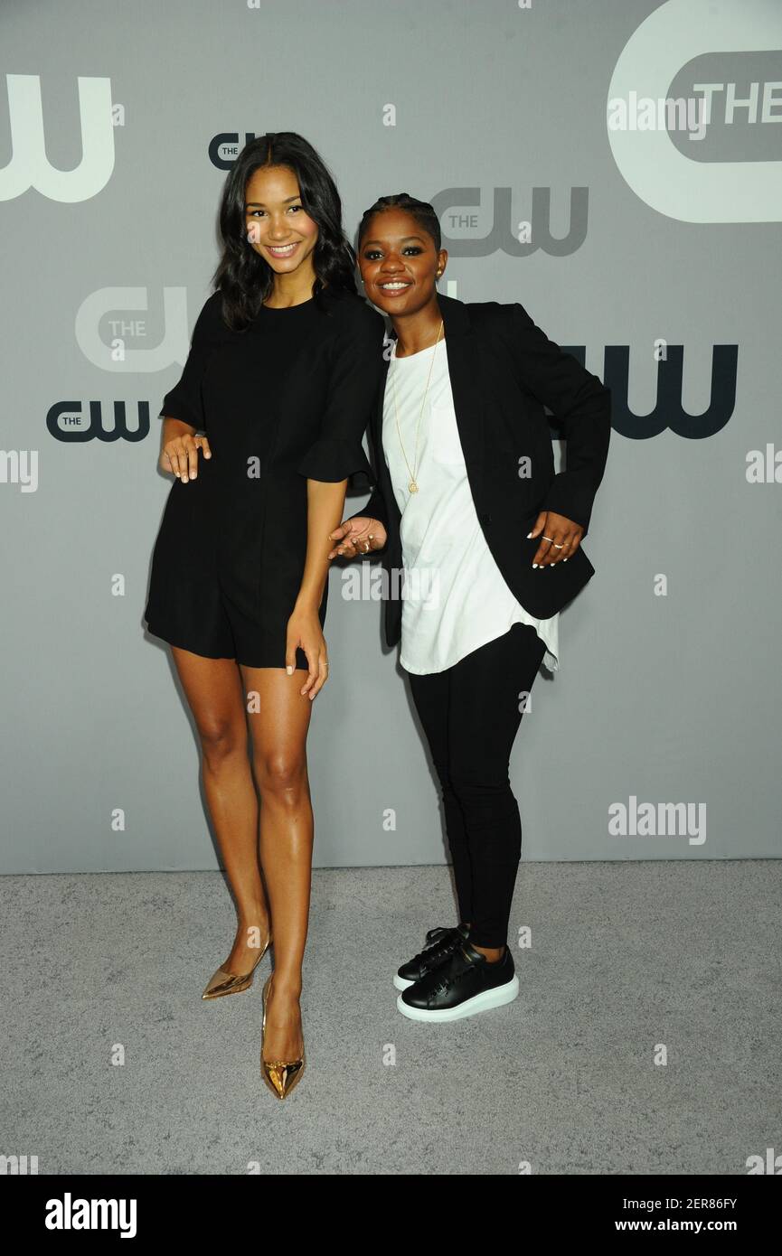 Greta Onieogou, Bre-Z arrives to the 2018 CW Upfront Presentation, held ...