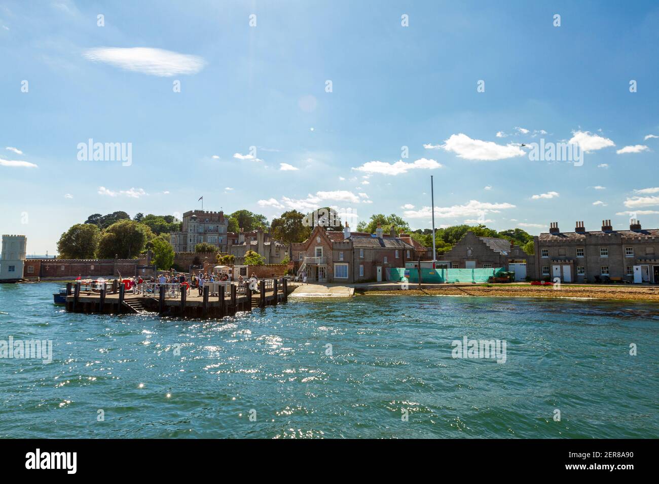 Brownsea Island, UK 07-20-2010: A panoramic view of the Brownsea island ...