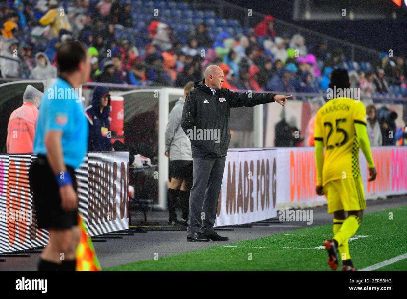 May 19, 2018: New England Revolution head coach Bread Friedel directs ...