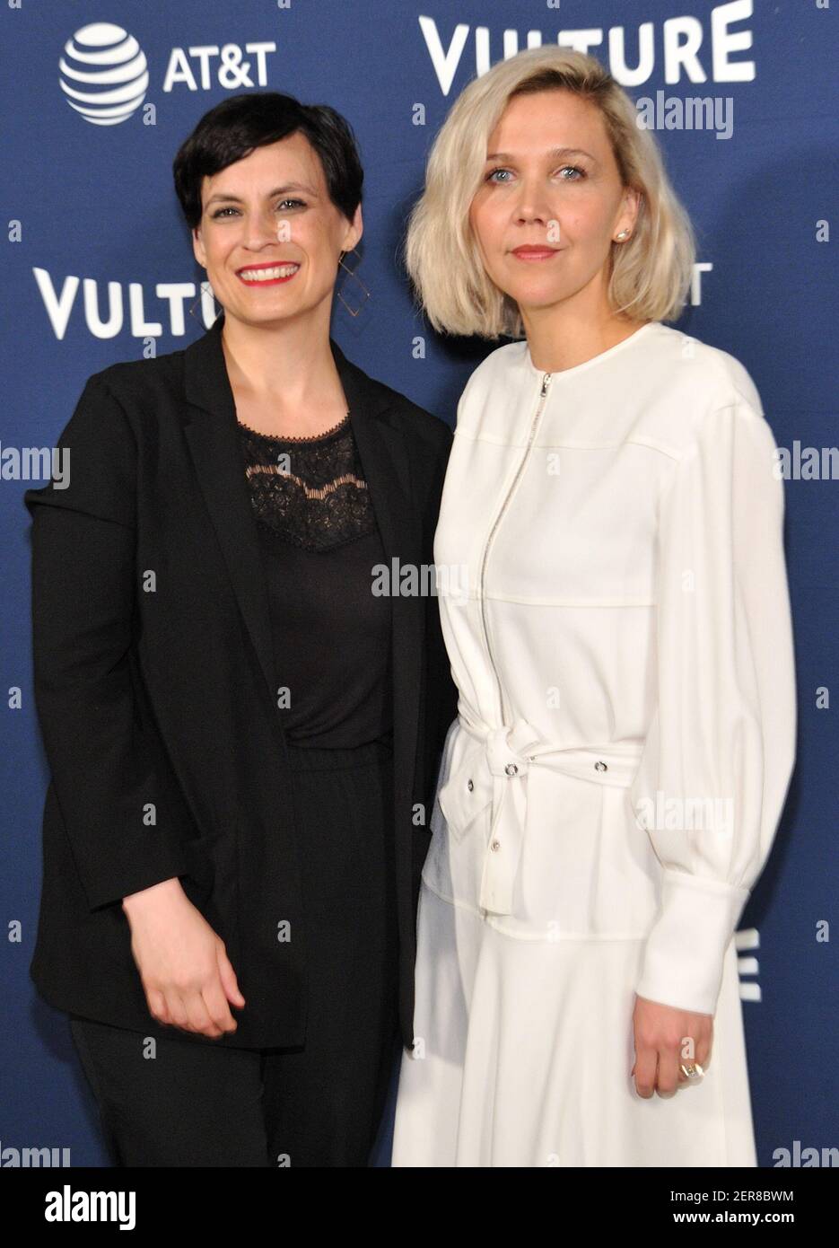 L-R: Moderator Stacey Hunt Wilson and actress Maggie Gyllenhaal attend ...