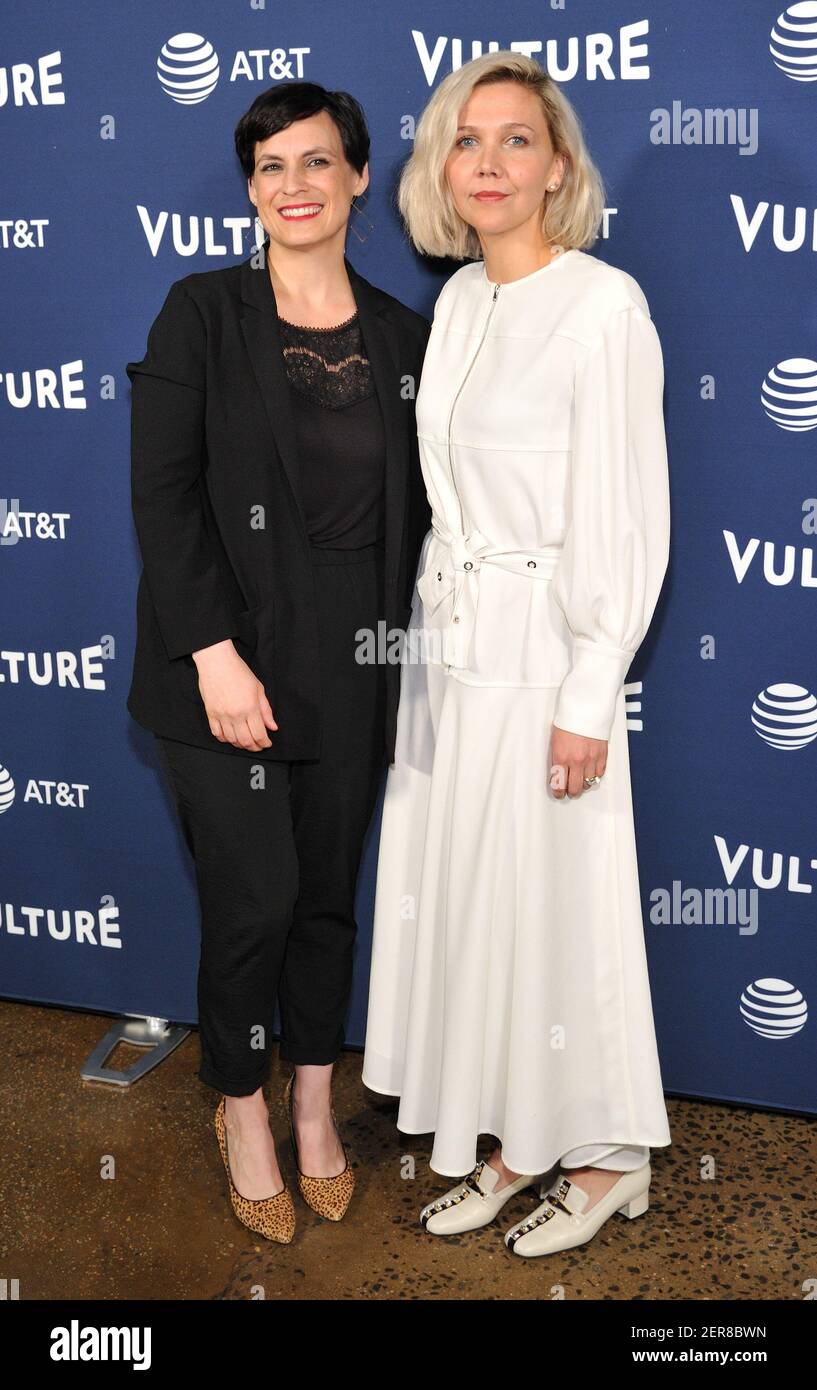 L-R: Moderator Stacey Hunt Wilson and actress Maggie Gyllenhaal attend ...