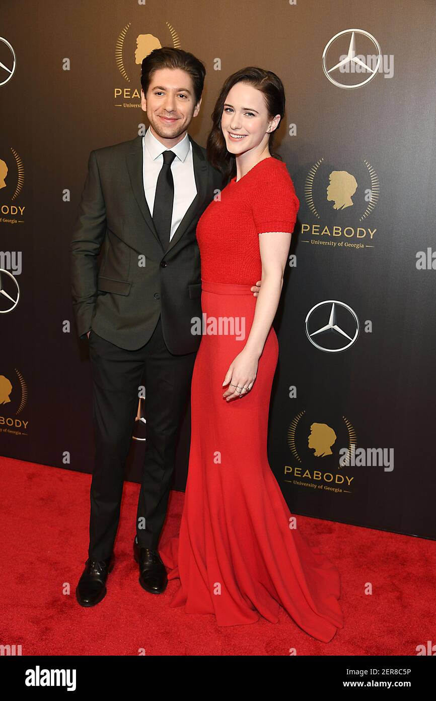Michael Zegen and Rachel Brosnahan attends The Peabody Awards on May 19 ...