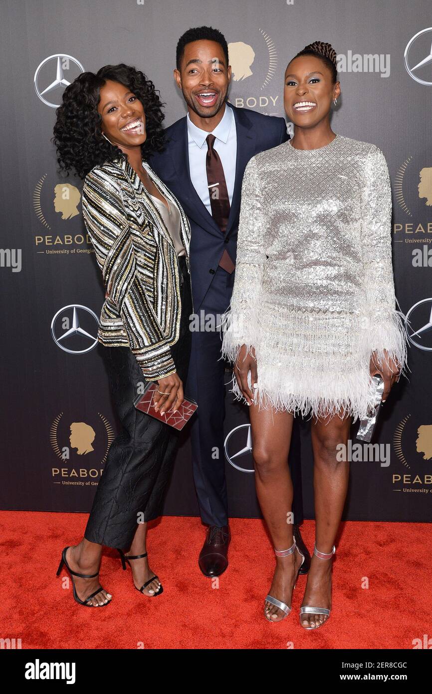 (L-R) Yvonne Orji, Jay Ellis and Issa Rae attend The 77th Annual ...