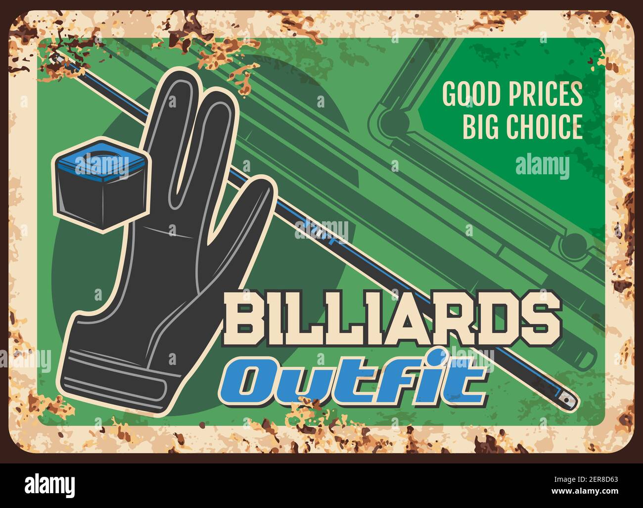 Billiards equipment metal plate rusty, game outfit and pool snooker ...