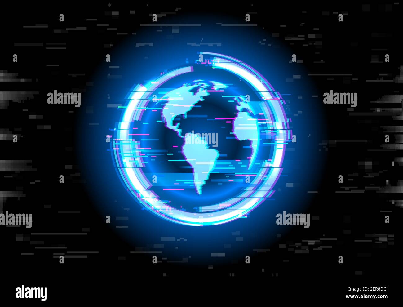 Distorted world map hi-res stock photography and images - Alamy