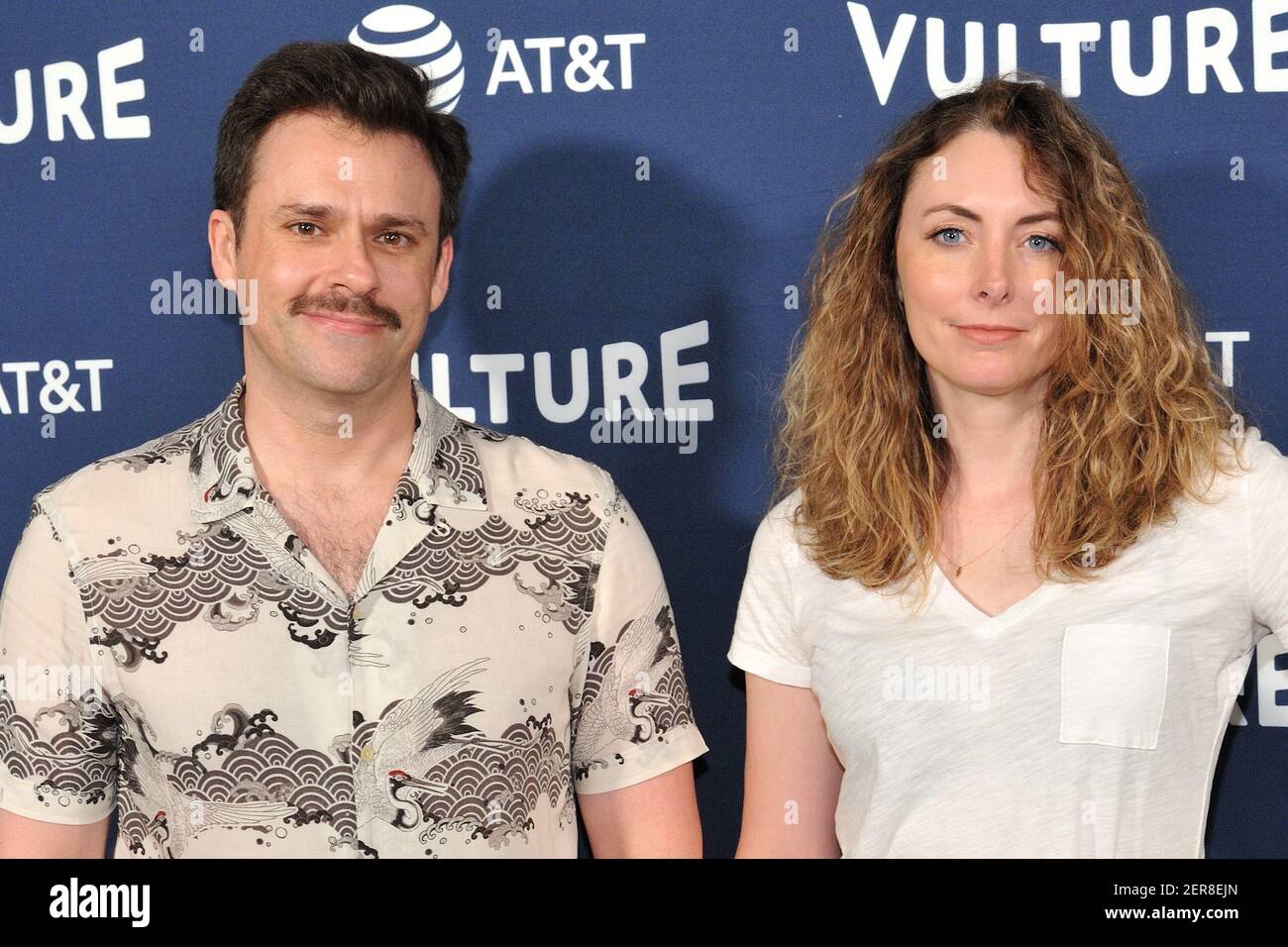 L-R: Actors Bryan Safi and Erin Gibson attend the Vulture Festival New ...