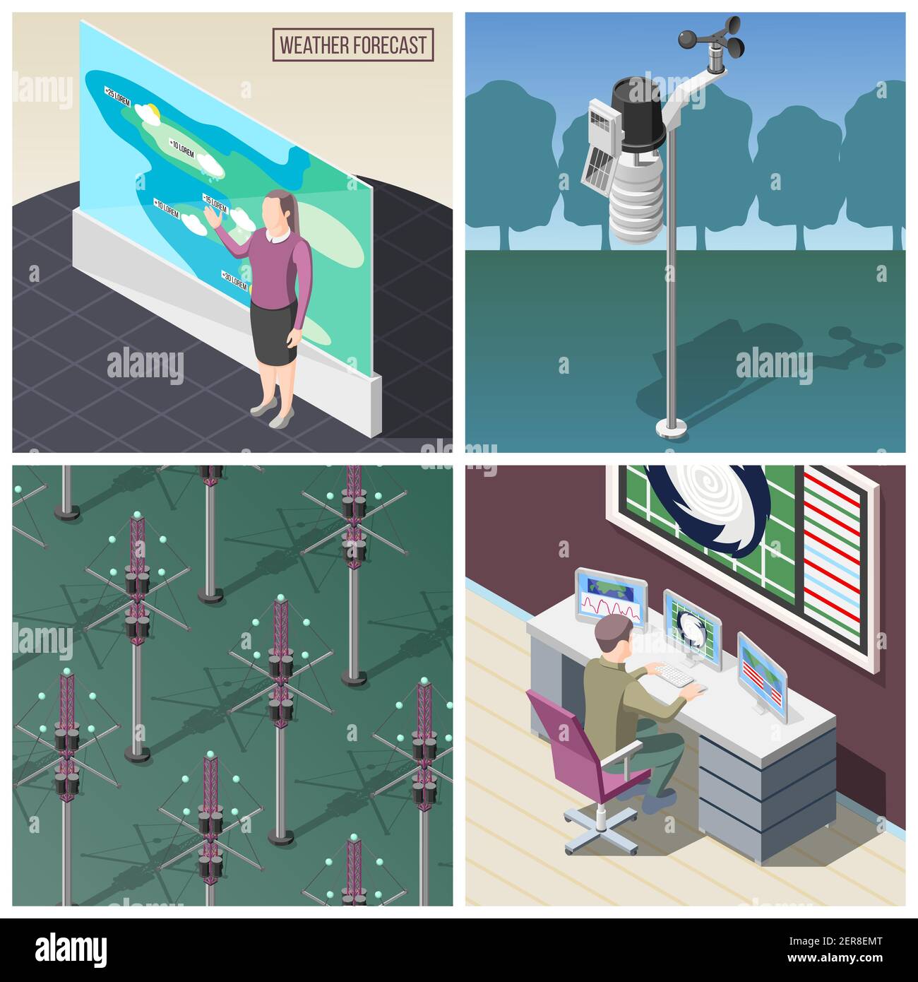 Meteorologist computer Cut Out Stock Images & Pictures - Alamy