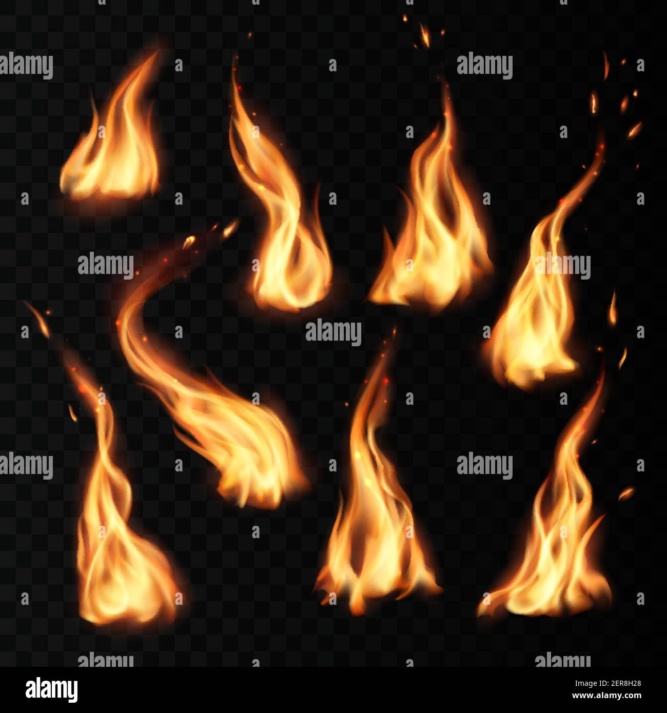 Realistic Fire Vector