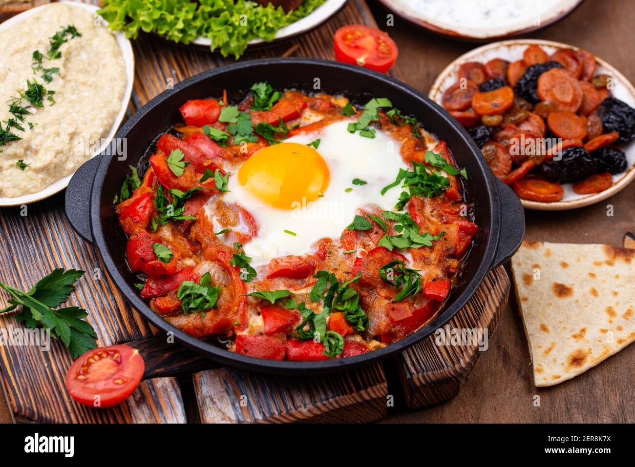 Traditional Jewish, Israeli and middle Eastern food Stock Photo - Alamy