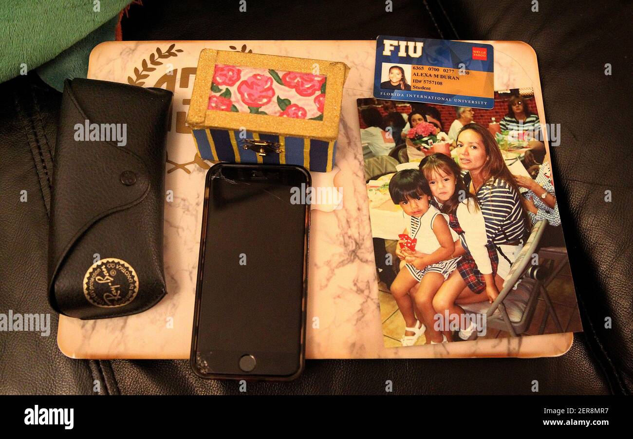 These are some of the belongings of FIU student Alexa Duran, who was ...