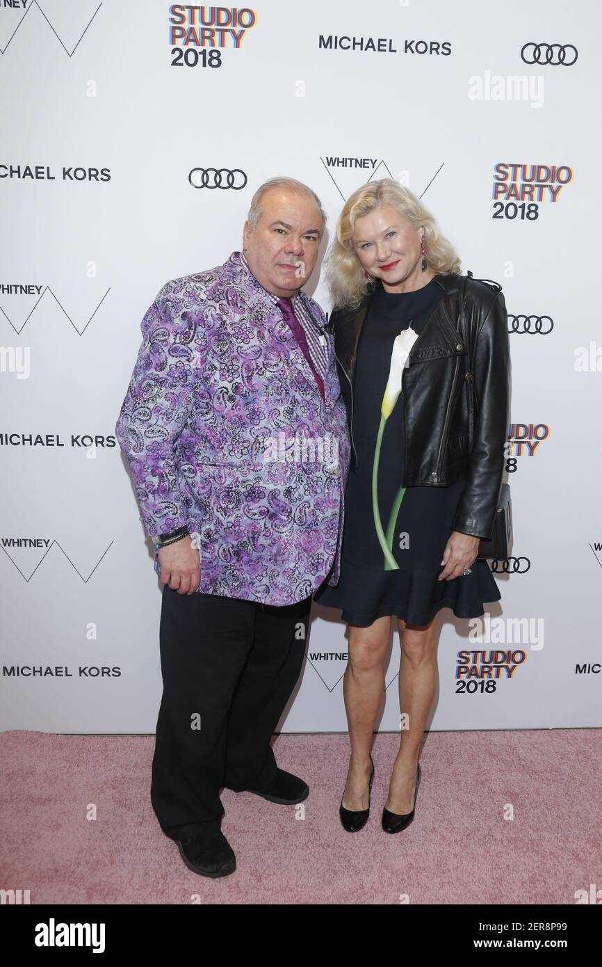 Hunt Slonem and Lady Liliana Cavendish attends the 2018 Whitney Studio ...