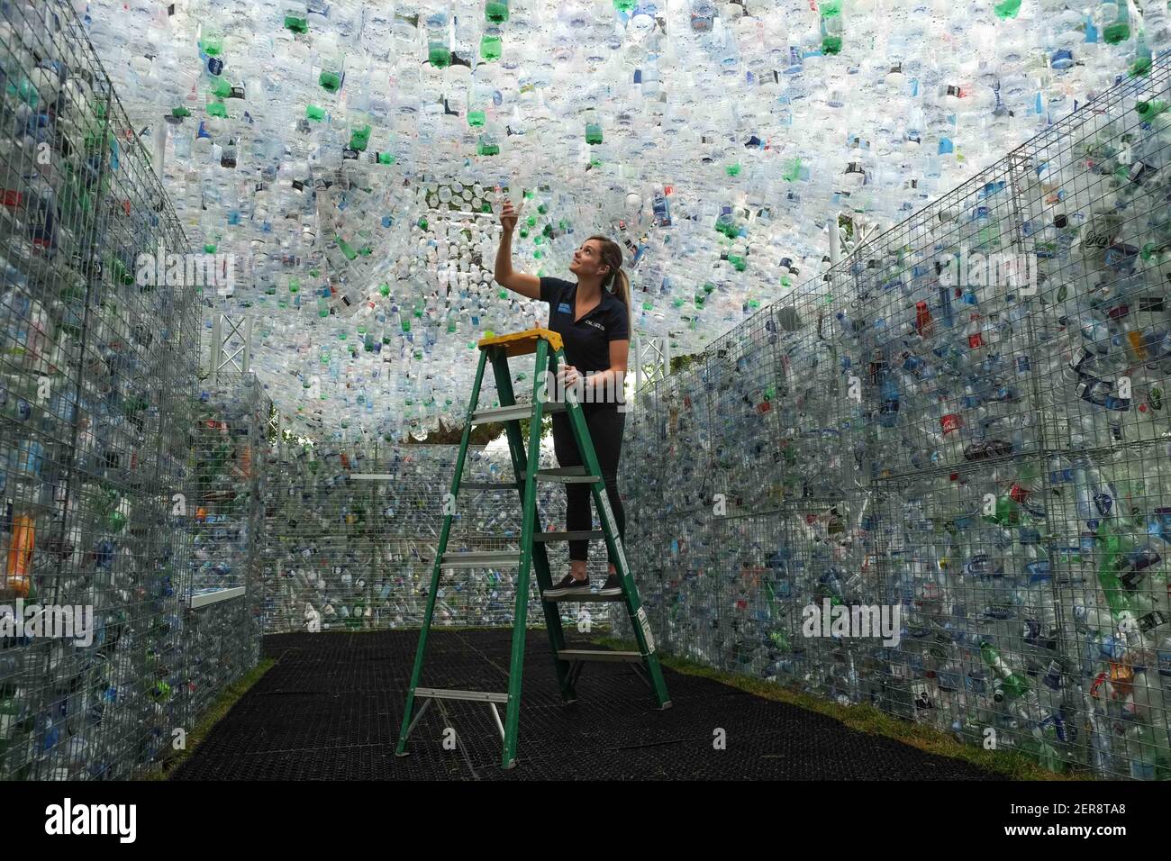 Art installation highlighting the perils of single use plastic ...