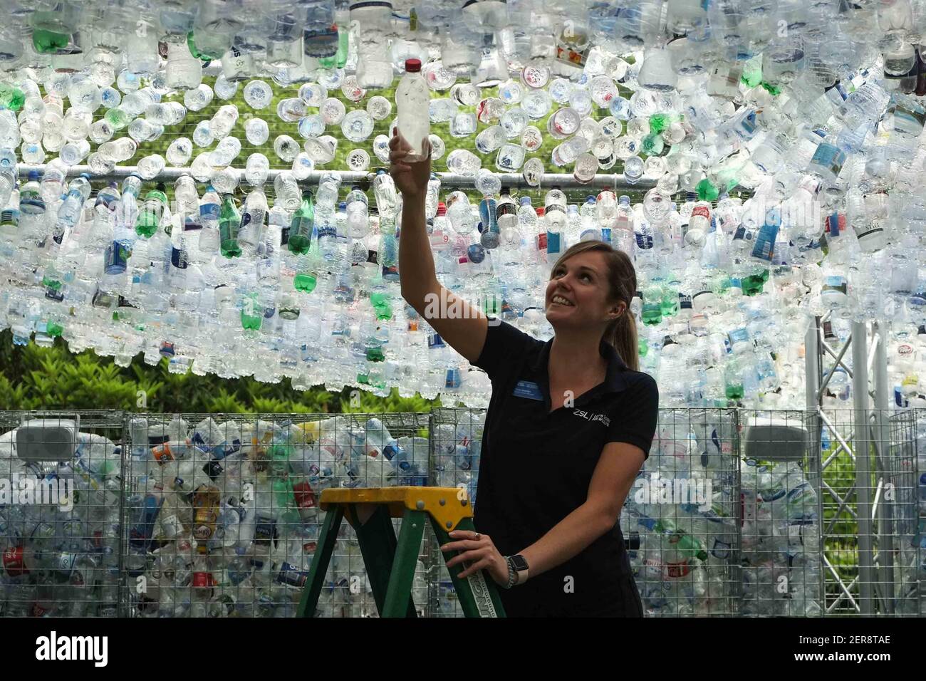 Art installation highlighting the perils of single use plastic ...