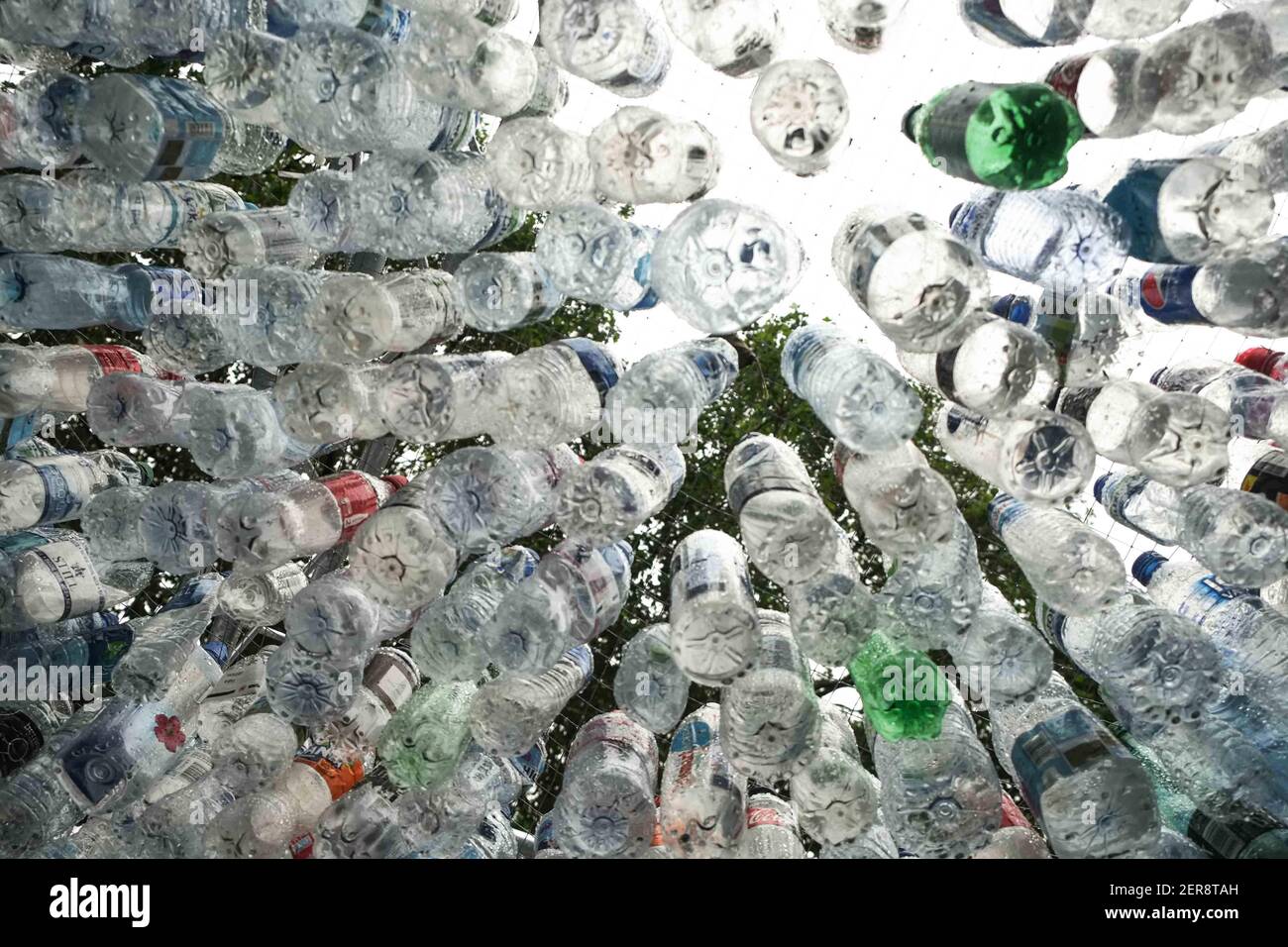 Art installation highlighting the perils of single use plastic ...