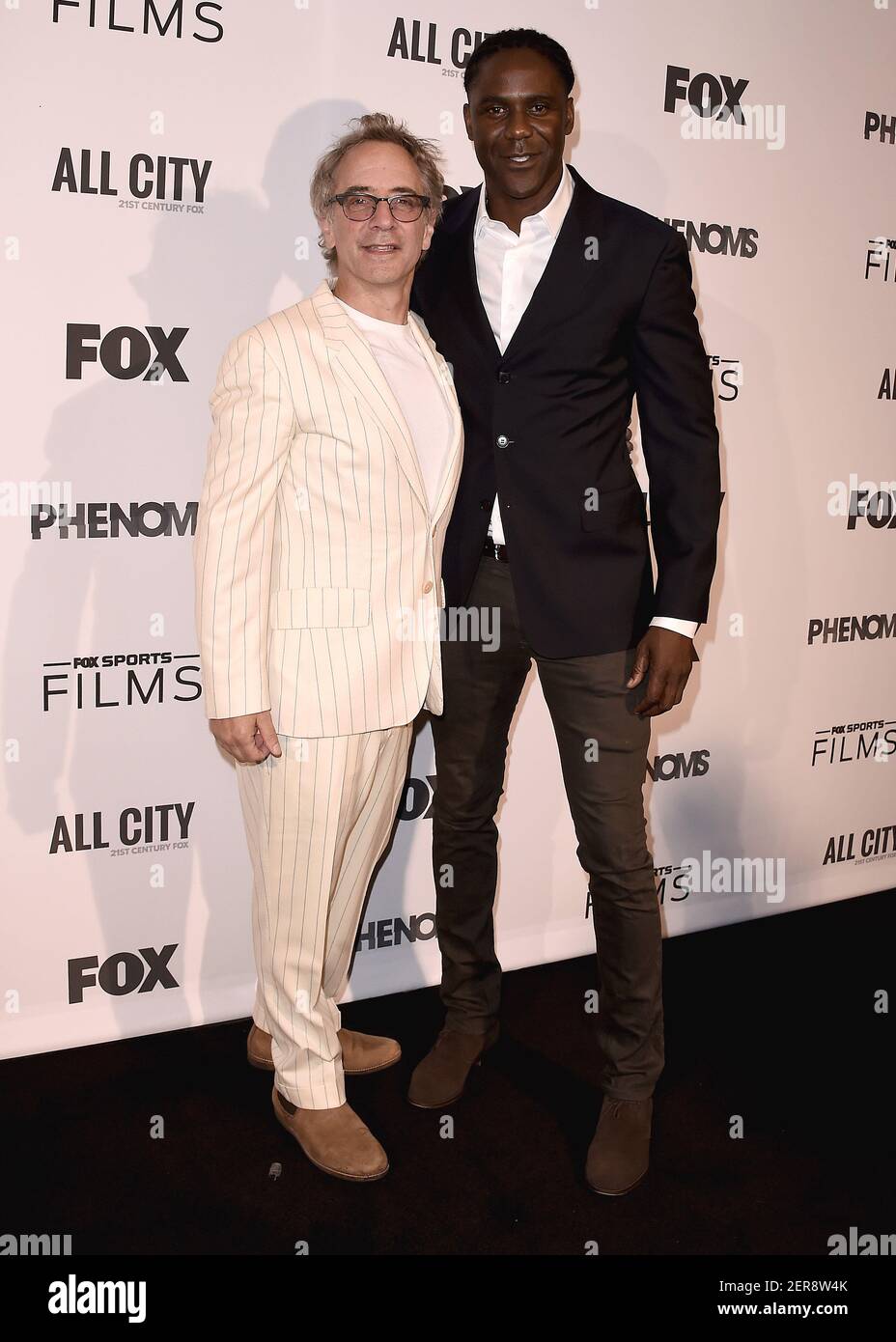 WEST HOLLYWOOD, CA - MAY 23: David Worthen Brooks and Mario Melchiot at the premiere of Fox ...