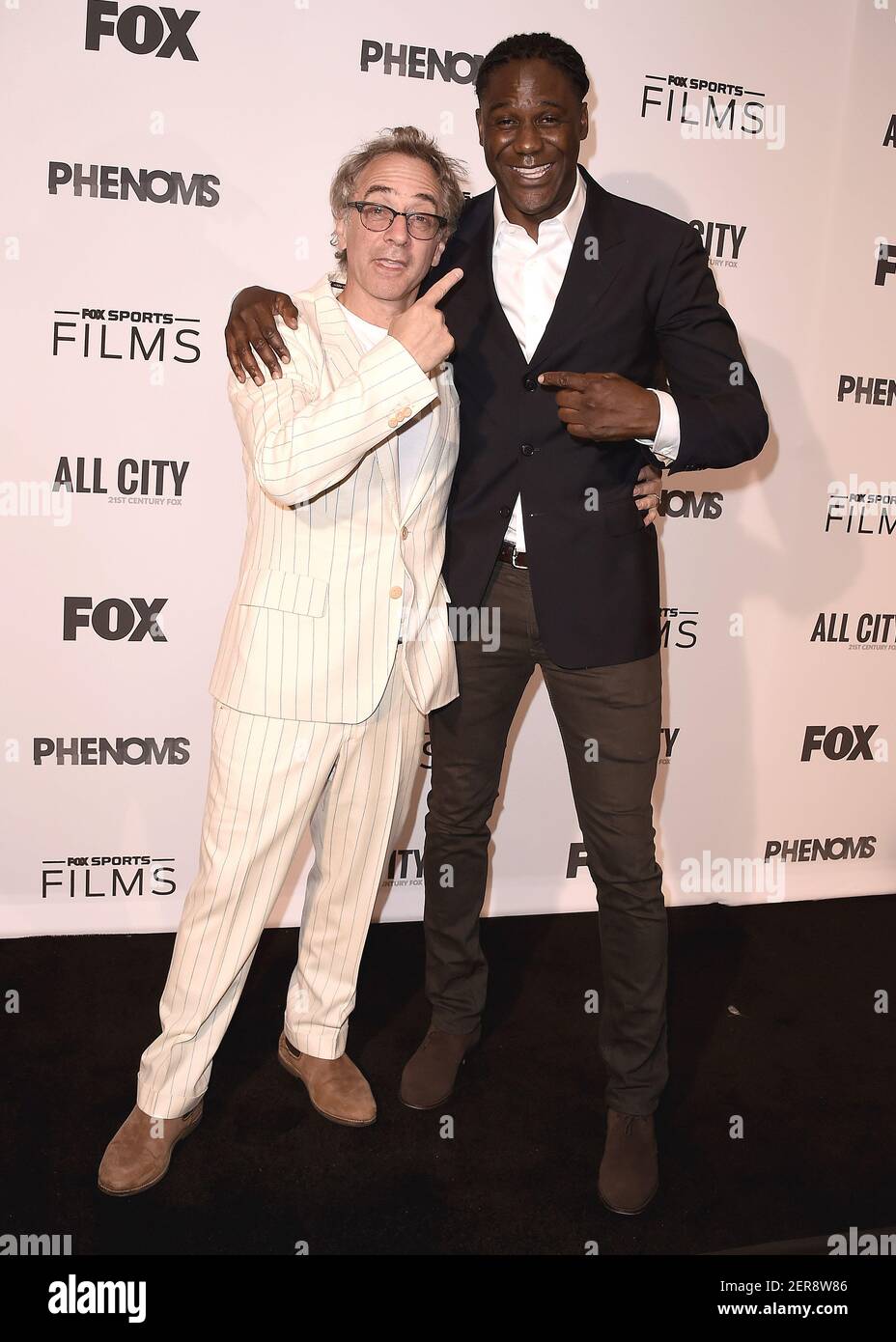 WEST HOLLYWOOD, CA - MAY 23: David Worthen Brooks and Mario Melchiot at the premiere of Fox ...