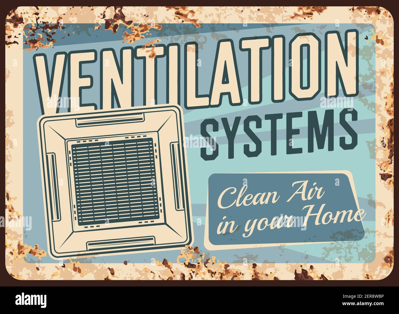 Ventilation systems metal plate rusty home air cleaning appliances ...