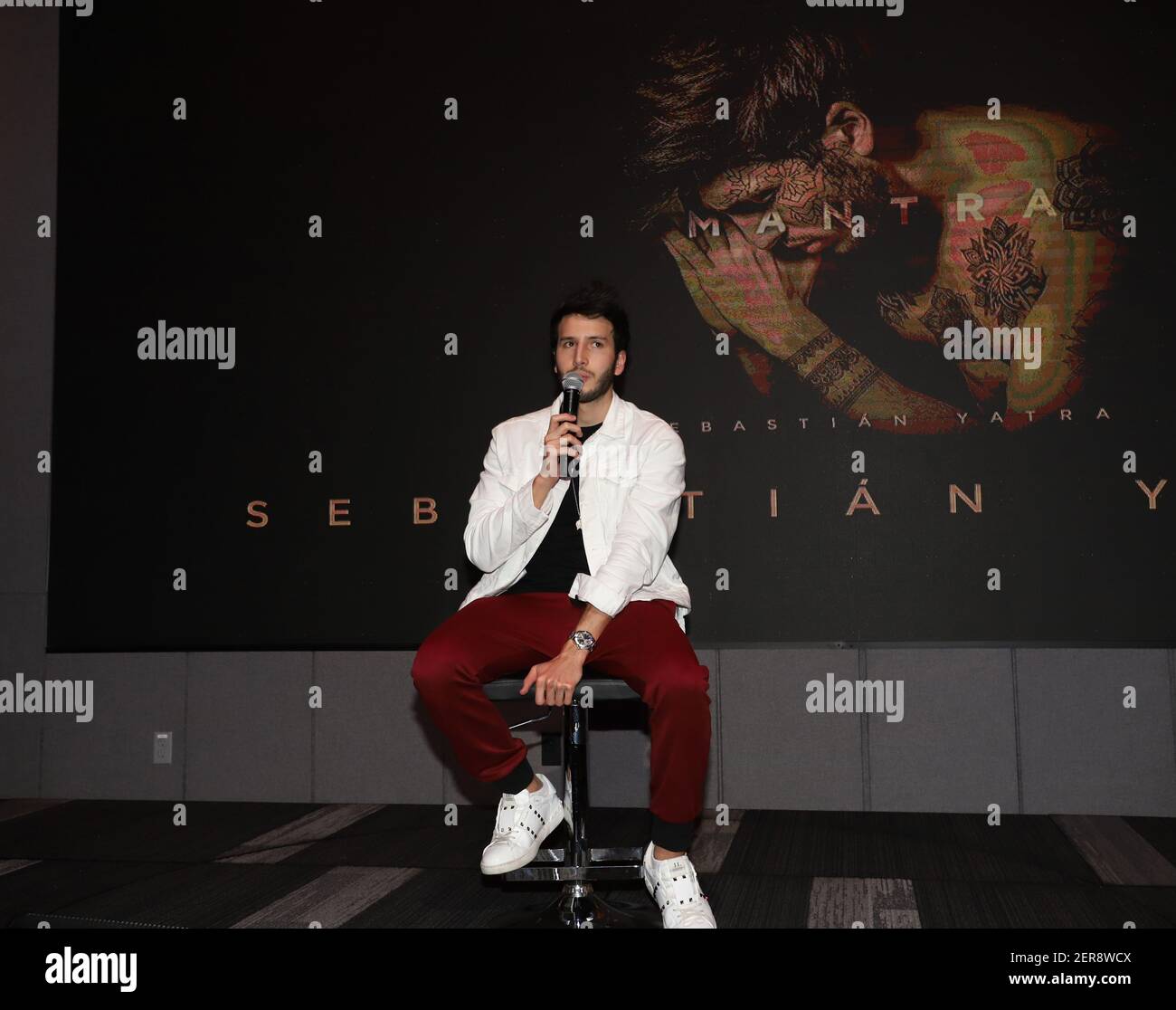 Sebastian Yatra Colombian Singer conference at Universal Music Studios ...