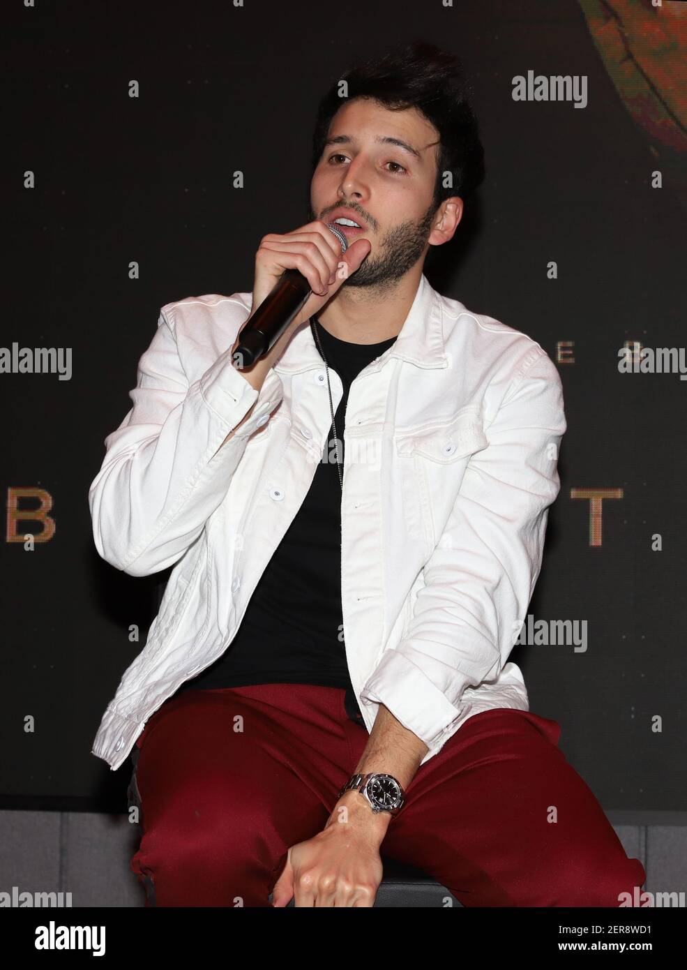 Sebastian Yatra Colombian Singer conference at Universal Music Studios ...