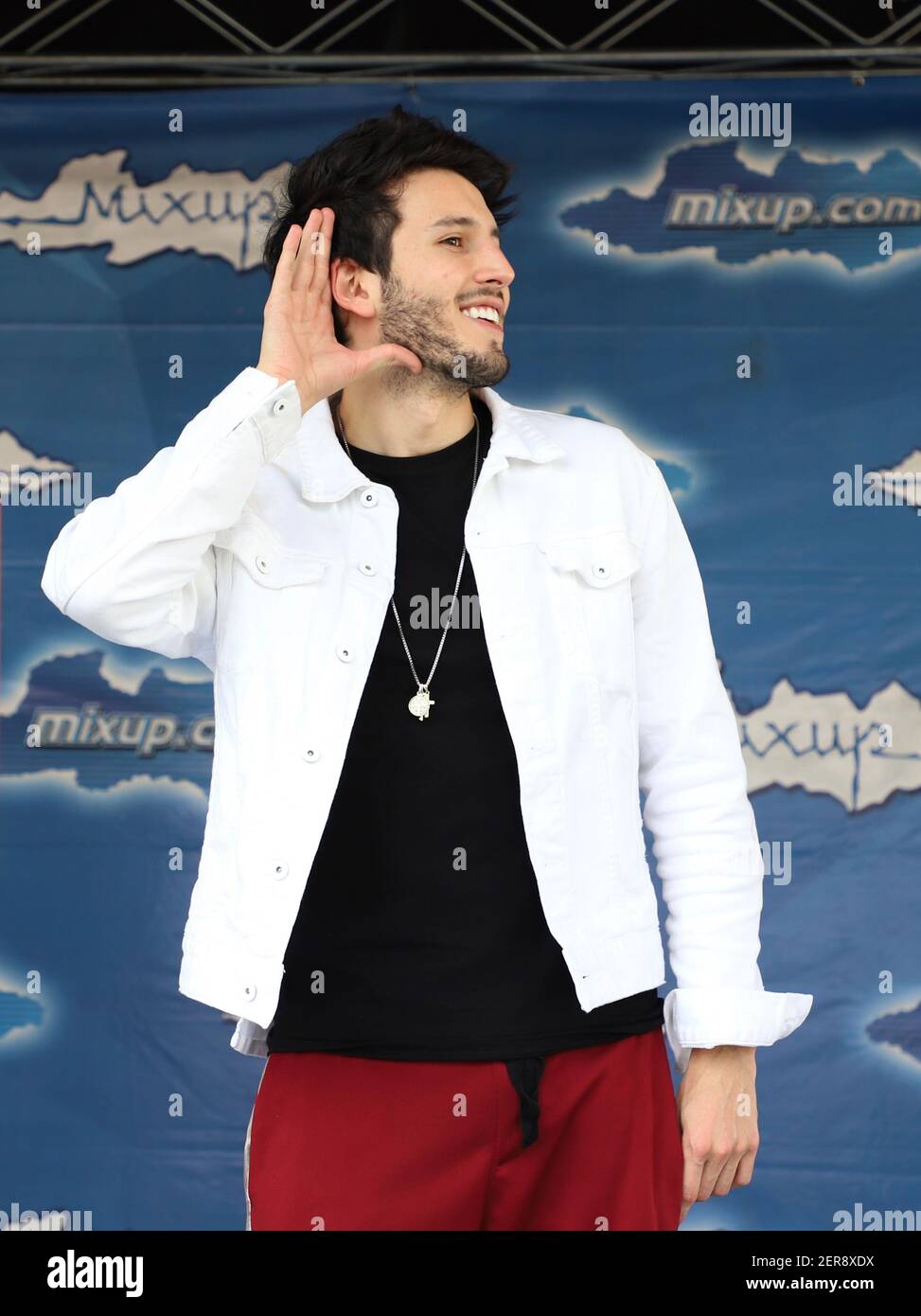 Colombian Singer Sebastian Yatra attends the meet and greet with fans ...