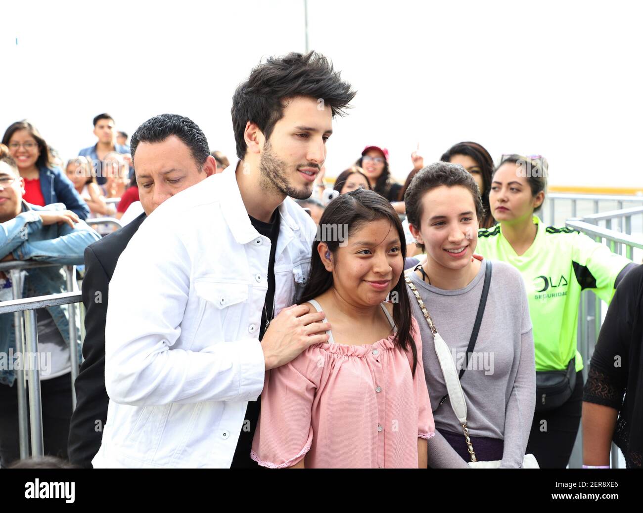 Colombian Singer Sebastian Yatra attends the meet and greet with fans ...