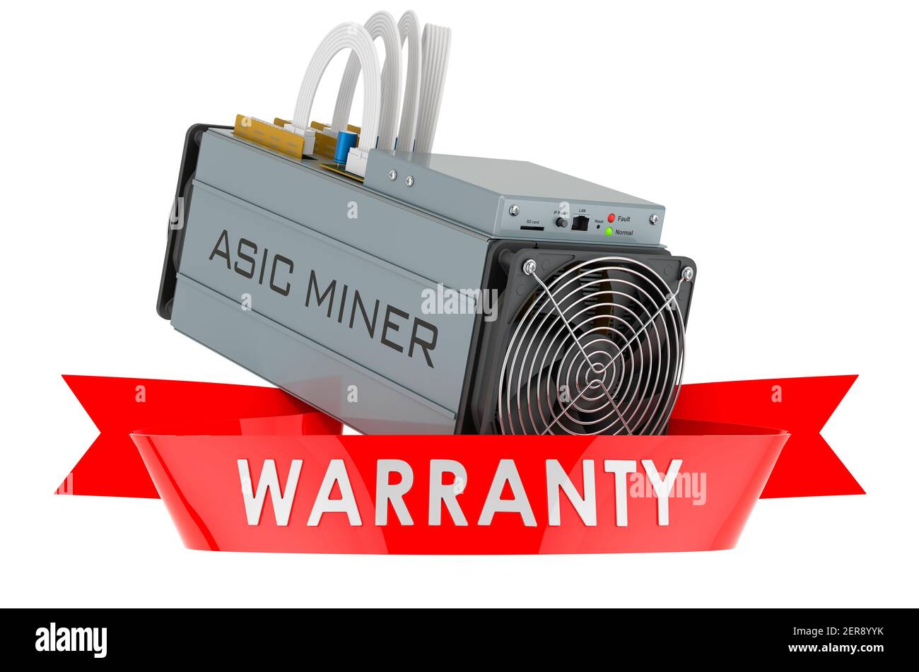 ASIC miner warranty concept. 3D rendering isolated on white background Stock Photo - Alamy