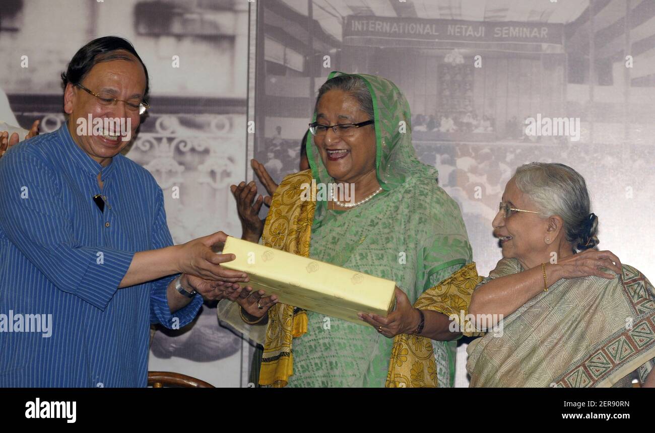 KOLKATA, INDIA - MAY 26: Politician scholar Krishna Bose and son TMC MP ...