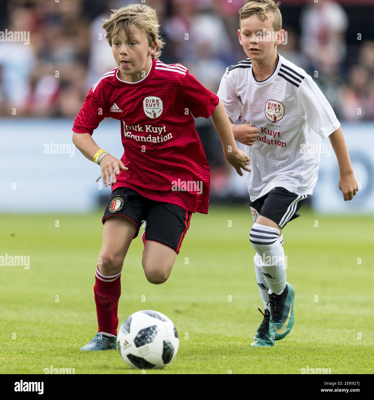 ROTTERDAM - 27-05-2018 , soccer , Dirk Kuyt Testimonial , Son of player ...