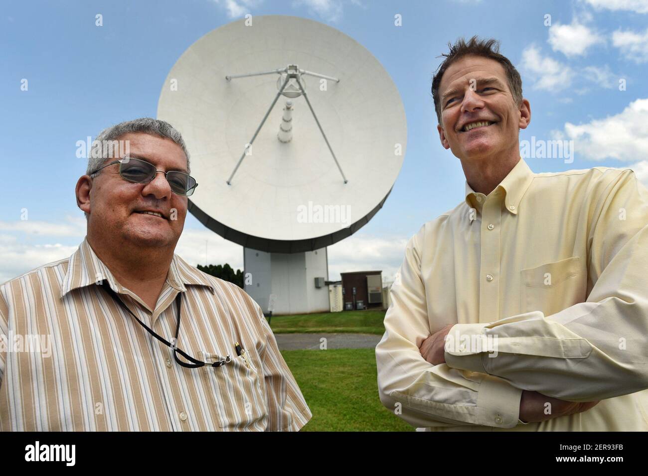 Tony Garcia, Lead Station Engineer, left, and Bill Dove, Satellite ...