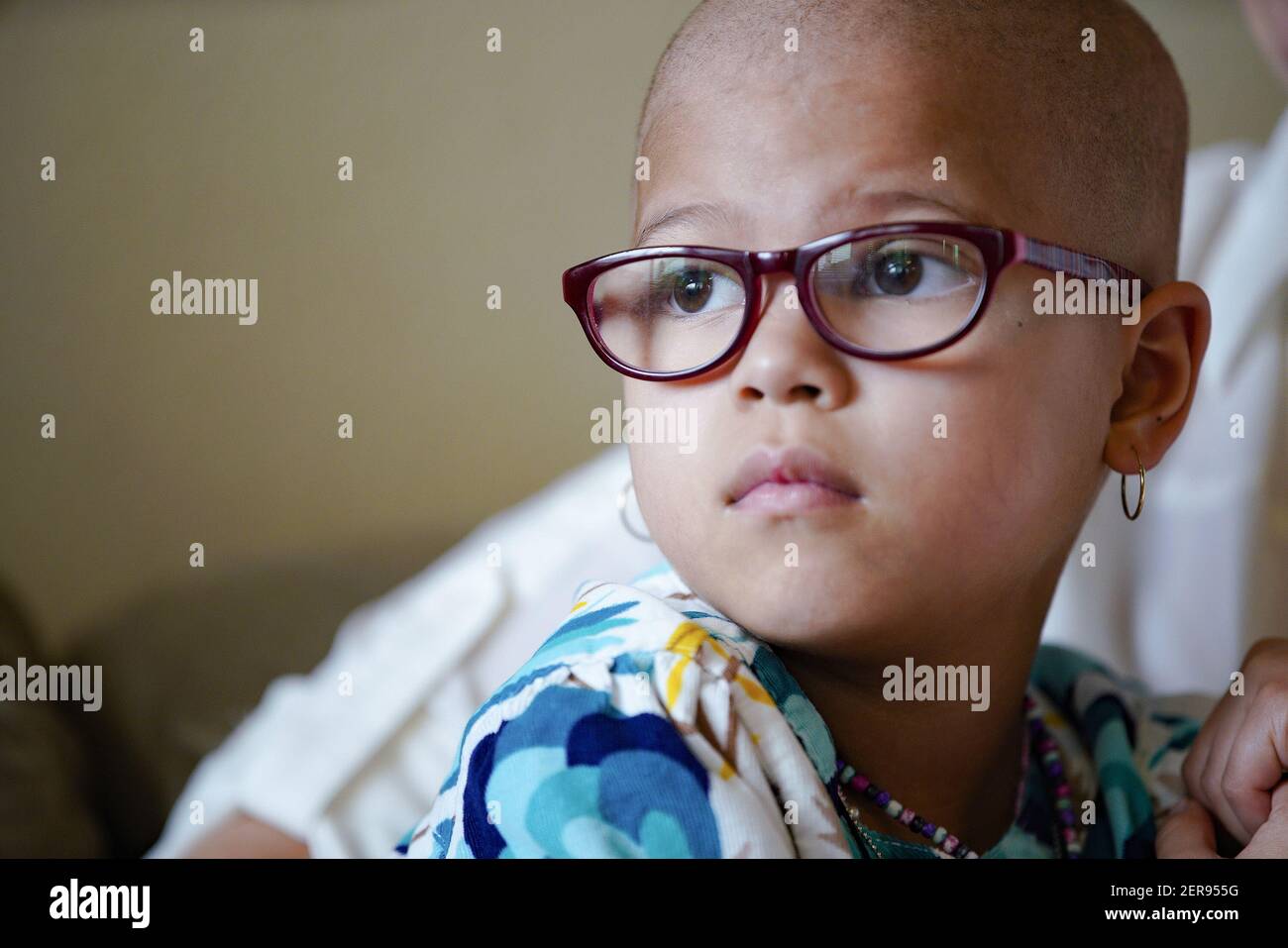 Six-year-old Kalea Ramos at her family's Chula Vista home Thursday, May ...