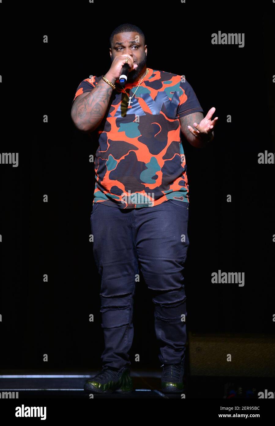 Comedian Fat & Funny performs onstage during 11th Annual Memorial ...