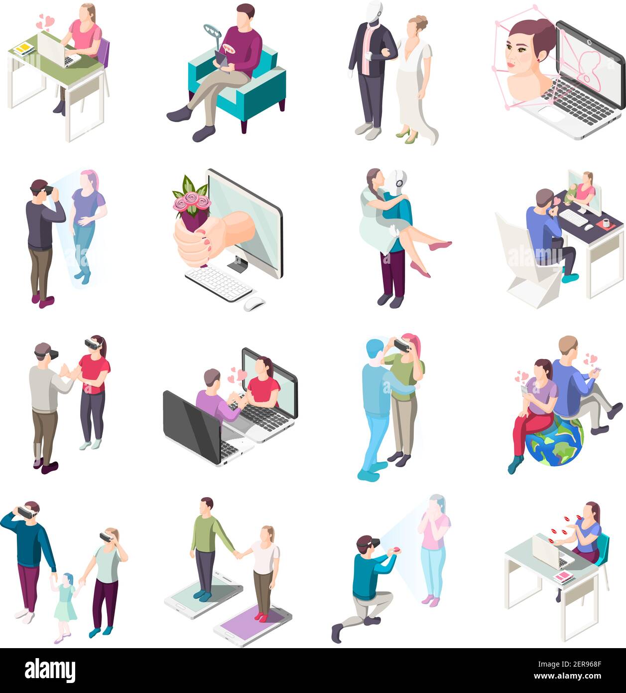 Human machine relationship Stock Vector Images - Alamy