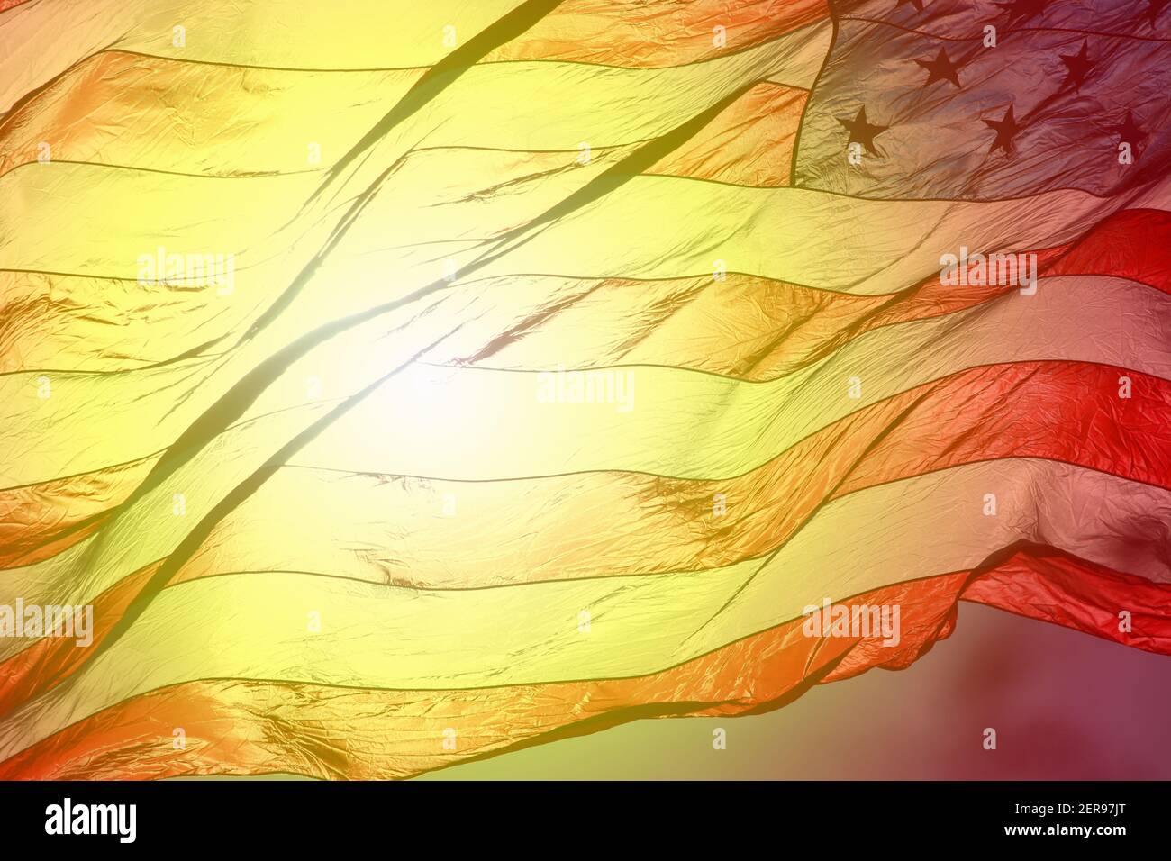 American Flag Fluttering in the Air Stock Photo - Alamy