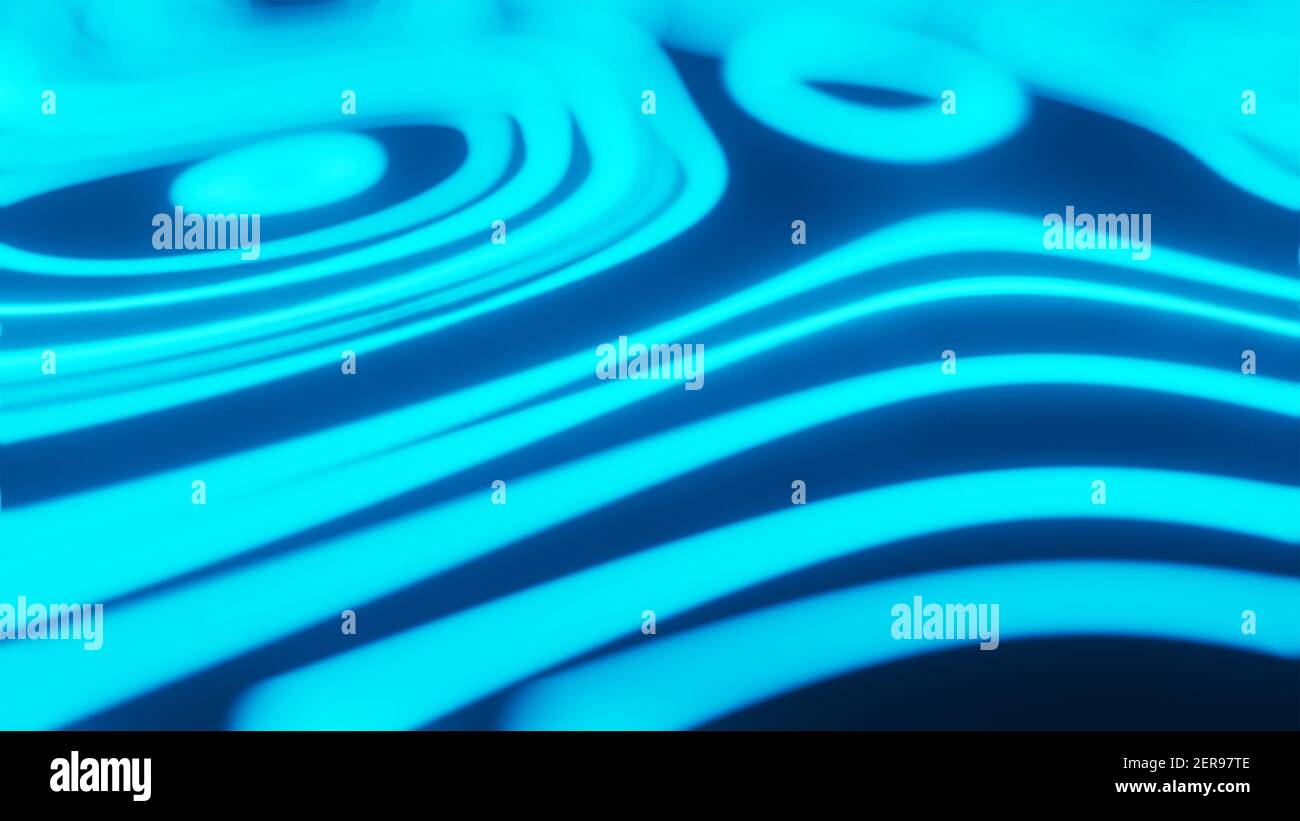 An abstract blue neon pattern 3D render Stock Photo - Alamy