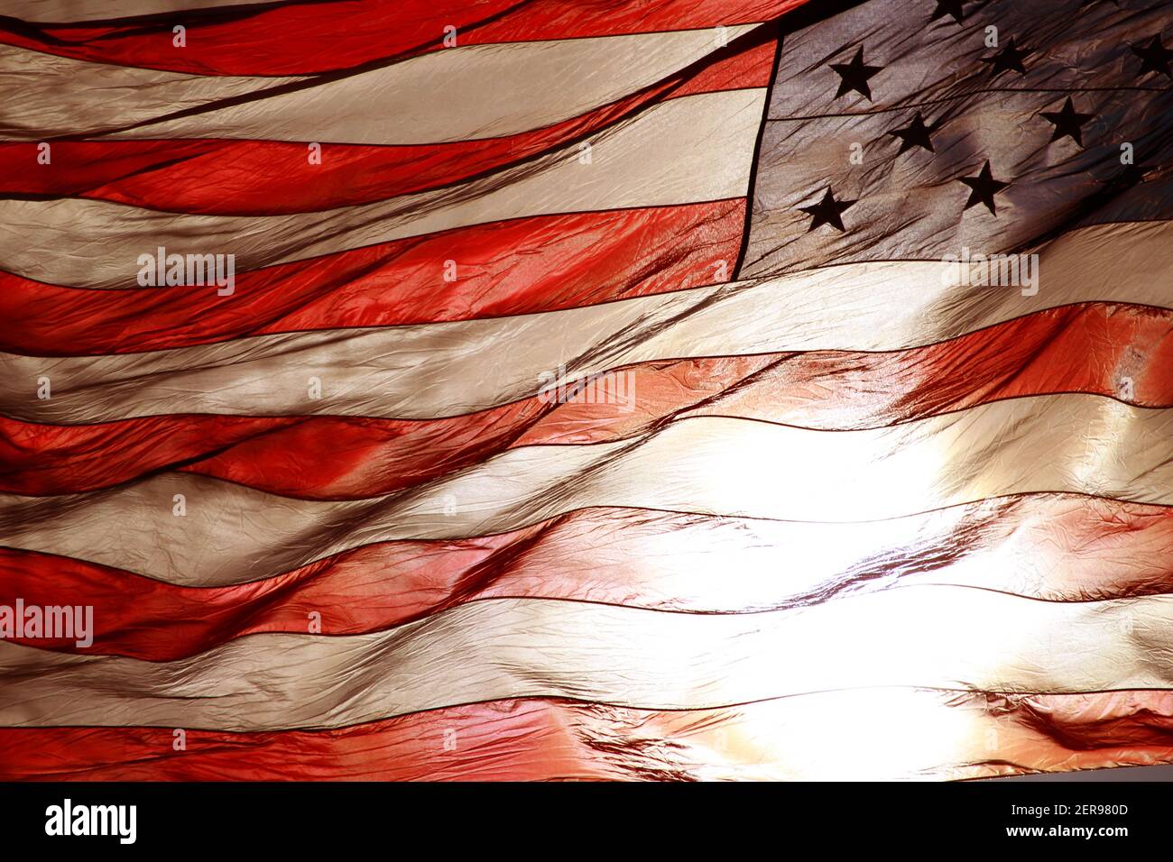 American Flag Fluttering in the Air Stock Photo - Alamy