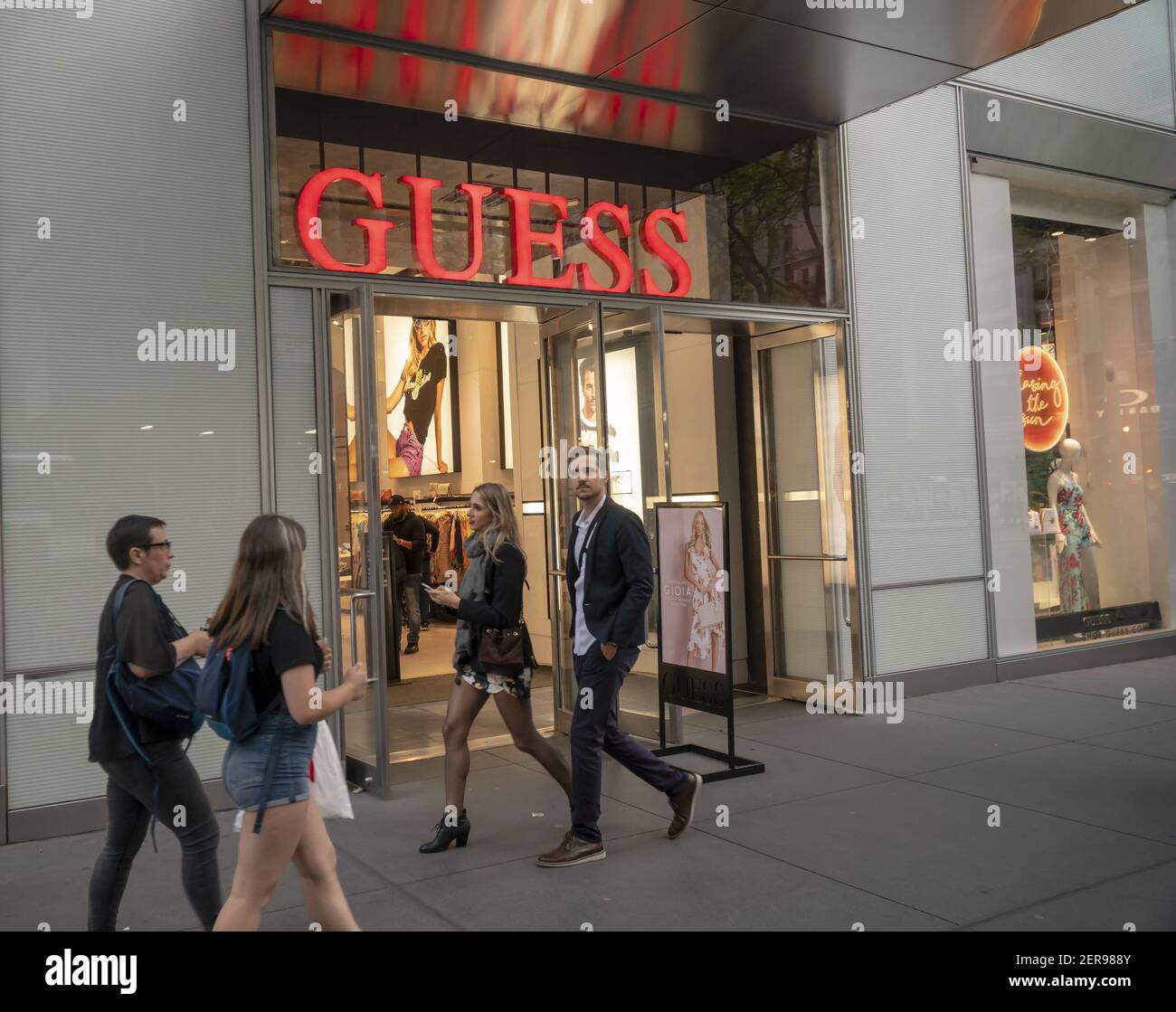 Guess store on Fifth Avenue in Midtown Manhattan in New York on Tuesday ...