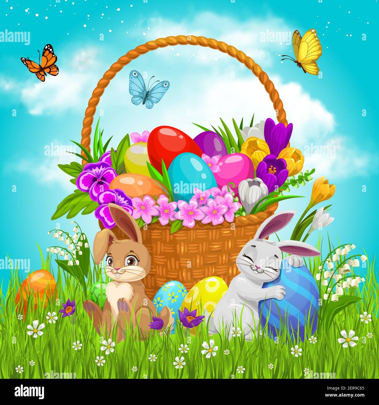 Cartoon Easter Basket