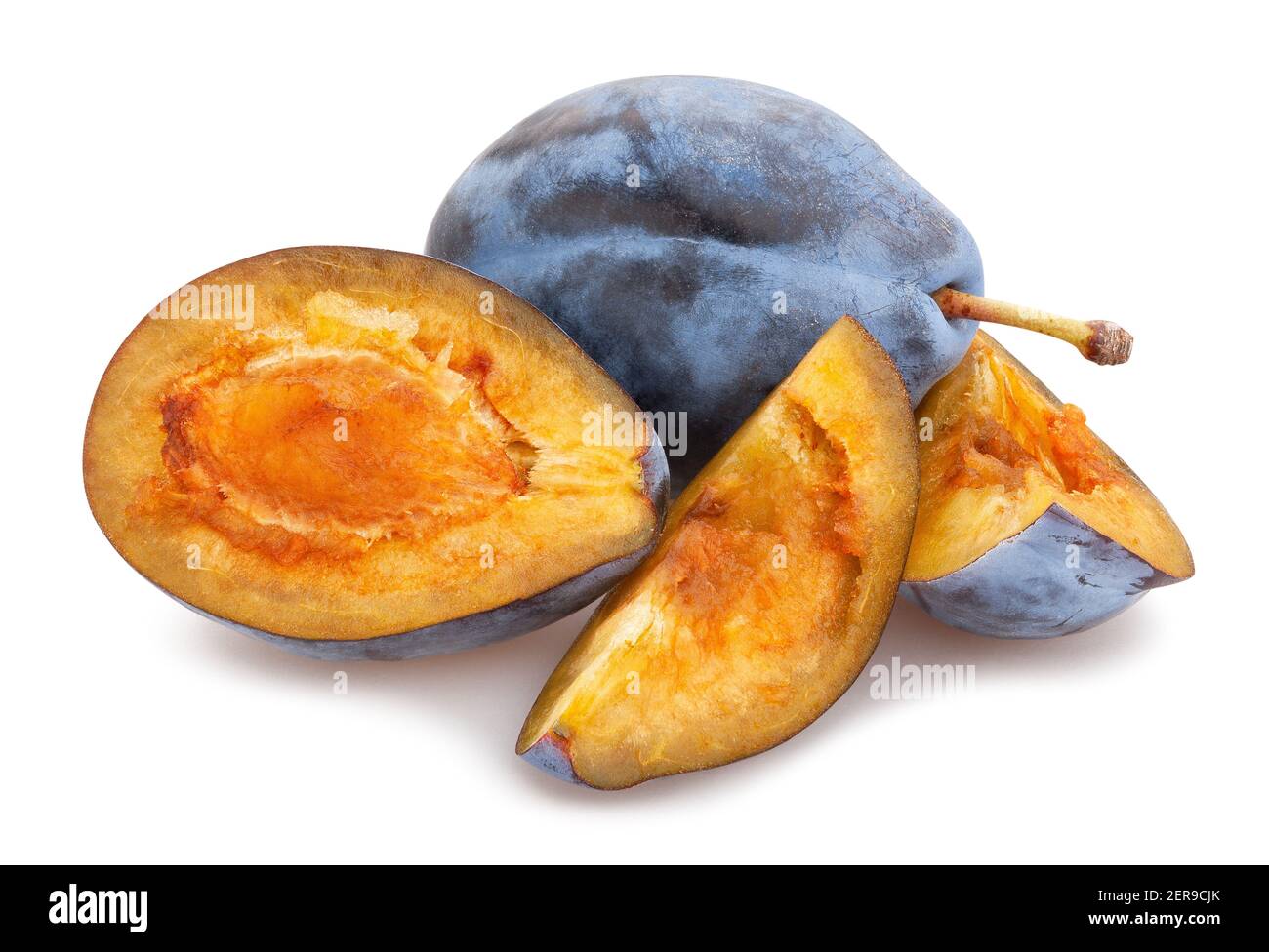 blue plums path isolated on white Stock Photo - Alamy