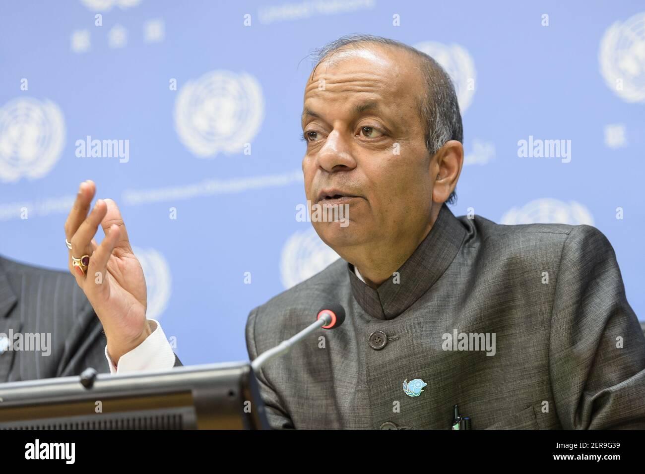 Under-Secretary-General for Field Support Atul Khare is seen during a ...