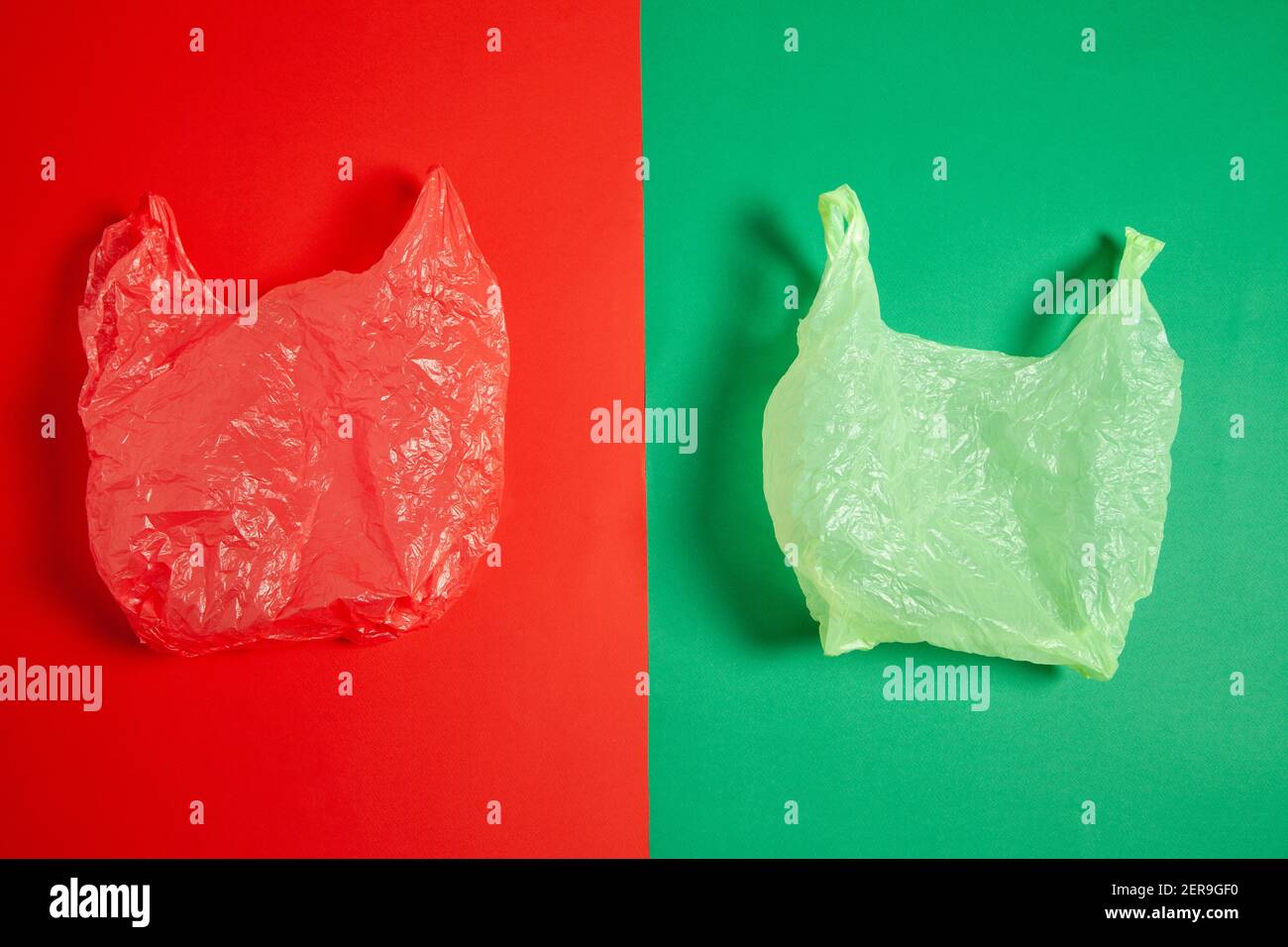 Red plastic garbage bags hi-res stock photography and images - Alamy