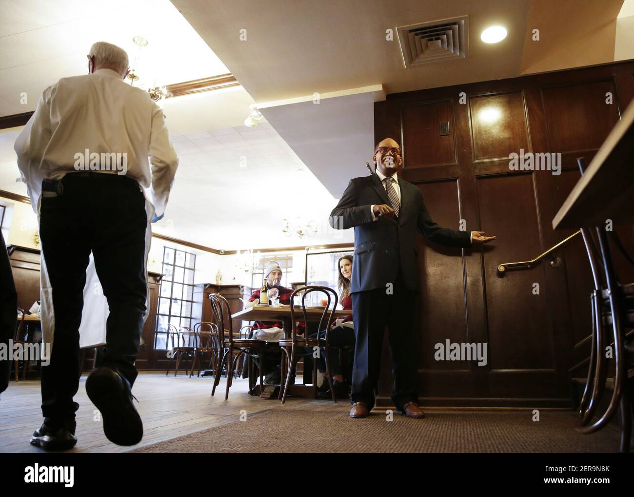 Brooklyn, United States. 28th Feb, 2021. A wax figure of Al Roker ...