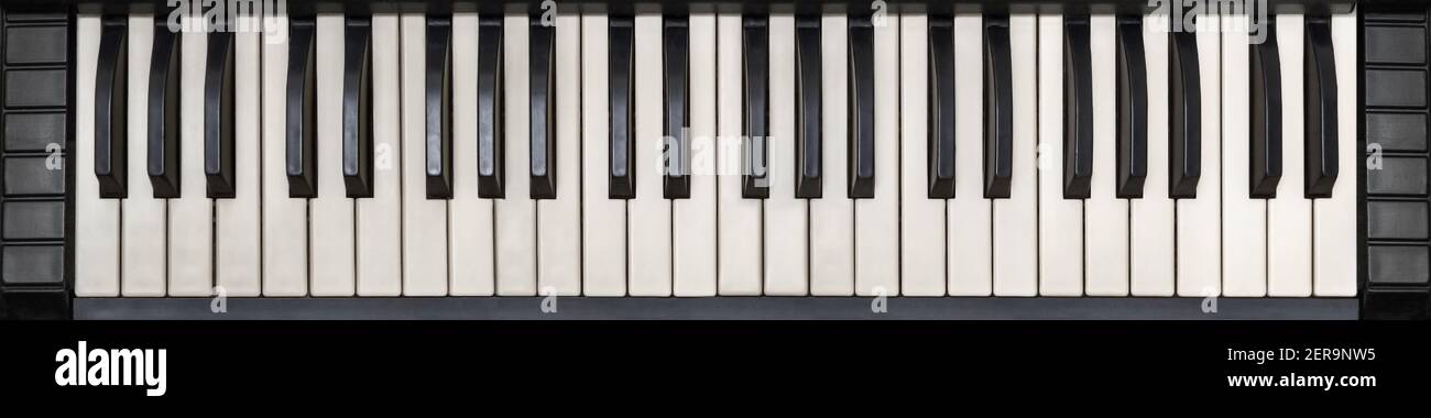 Analog synthesizer keyboard, top view Stock Photo - Alamy