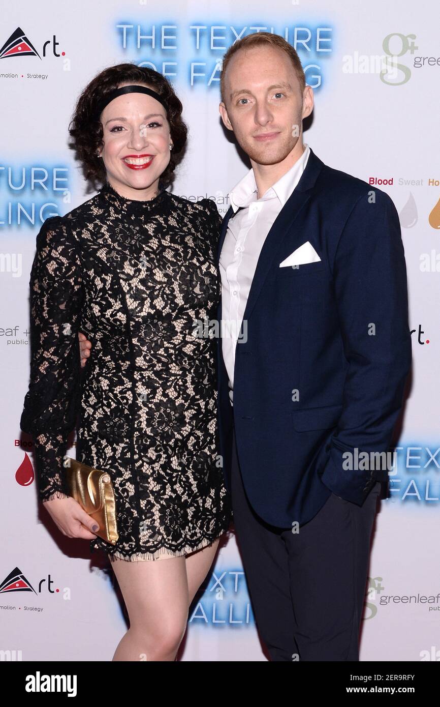 (L-R) Megan Carver and actor Benjamin Farmer attend the New York ...