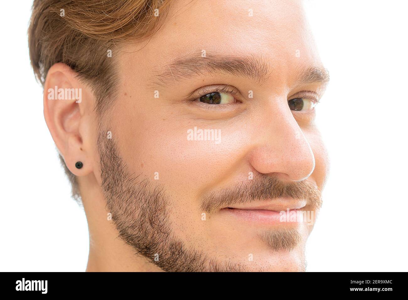 A smiling man's portrait close up Stock Photo - Alamy