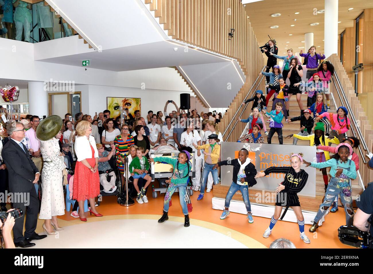 Queen Maxima of the Netherlands performs the official opening of the ...