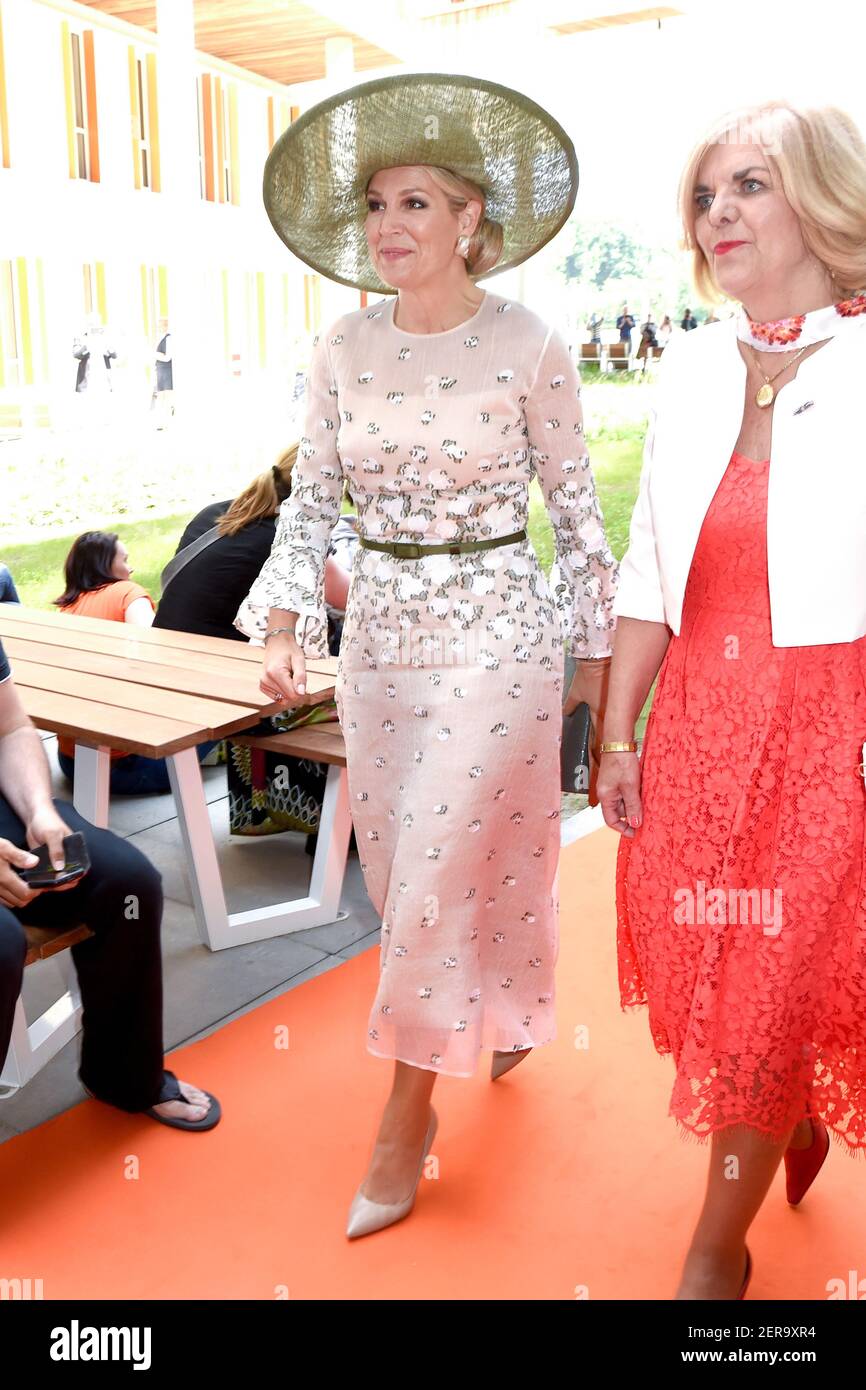 Queen Maxima of the Netherlands performs the official opening of the ...