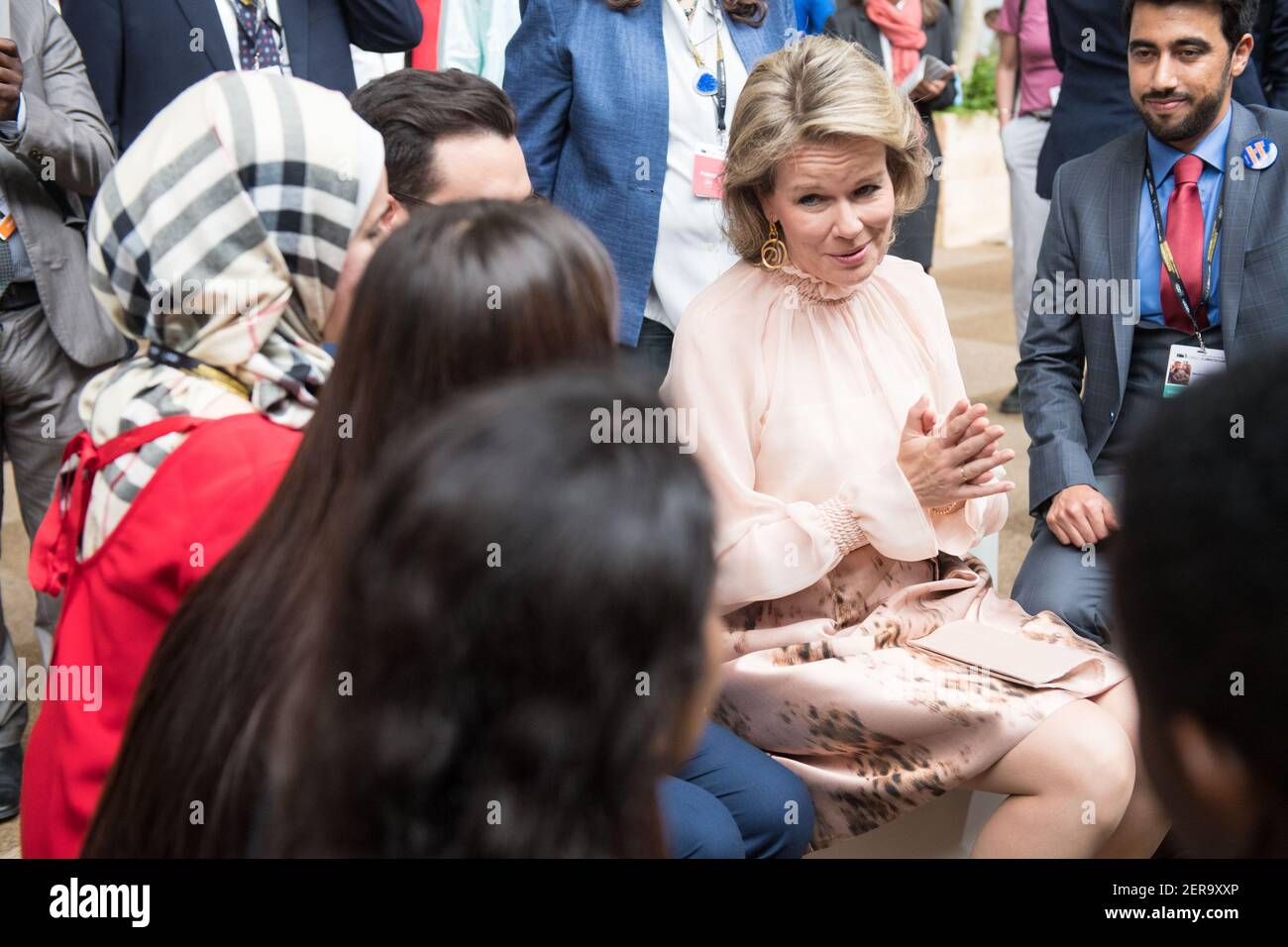 Queen Mathilde of Belgium during the opening ceremony of the European ...
