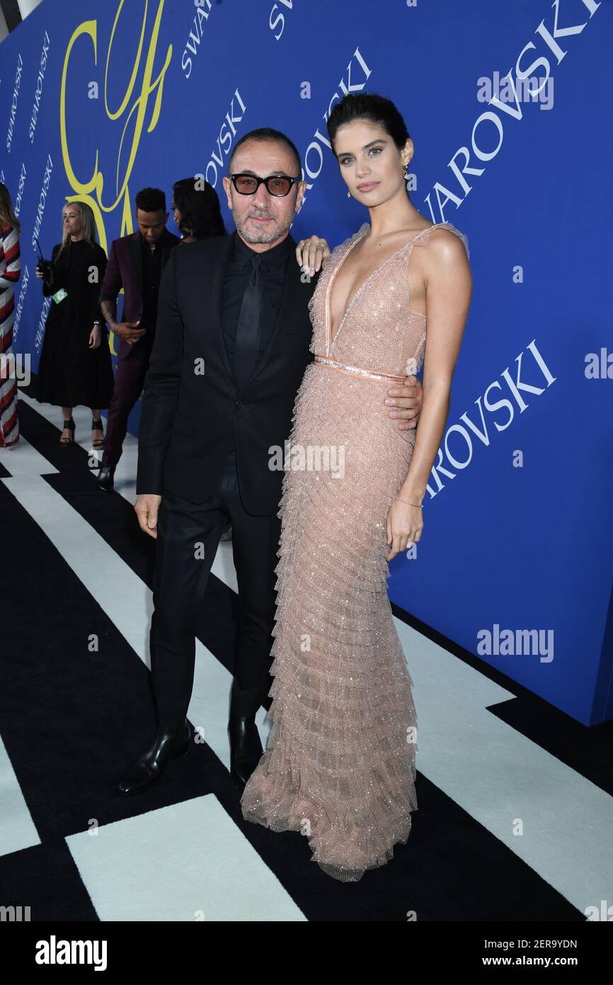 Gilles Mendel, Sara Sampaio at cocktail reception during the 2018 CFDA ...