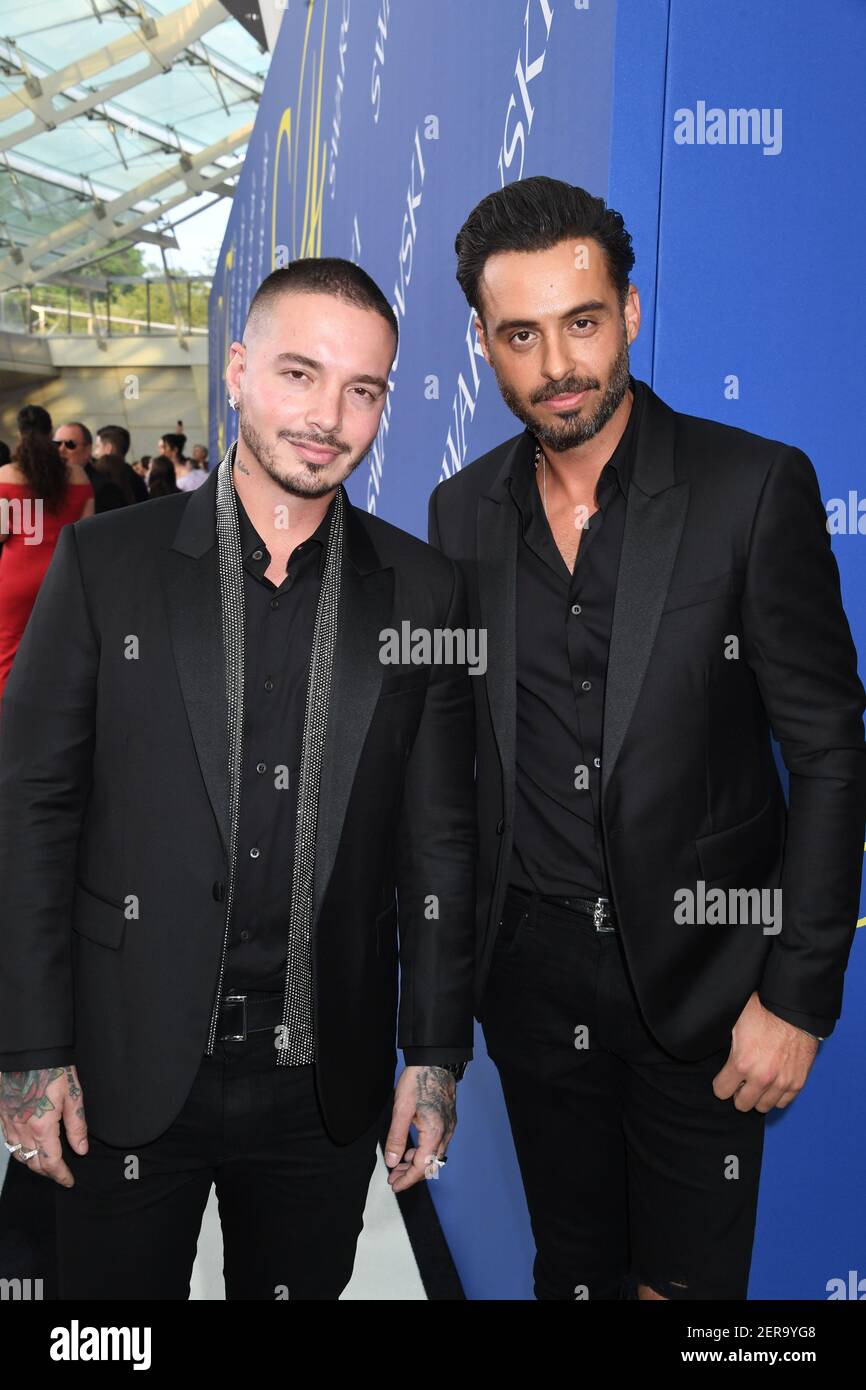 J Balvin, Mike Amiri at cocktail reception during the 2018 CFDA Awards ...